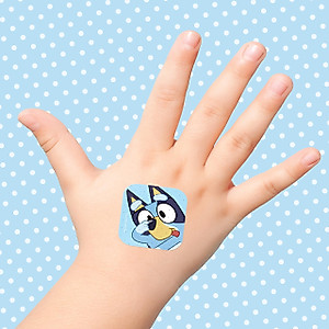 Bluey Kids Bandages, 3 Assorted Sizes 100 CT | Wear Like Stickers, Flexible Adhesive Bandages for Minor Cuts, Scrapes, and Burns. Great Gift idea and Stocking Stuffer