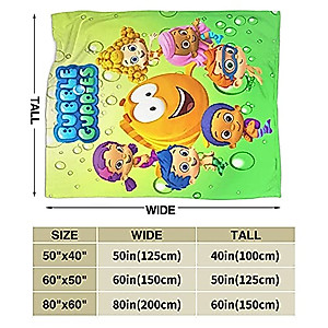 Qualet Bubble Guppy Ultra-Soft Micro Fleece Blanket Home Decor Throw Lightweight for Couch Bed Sofa 50"X40"
