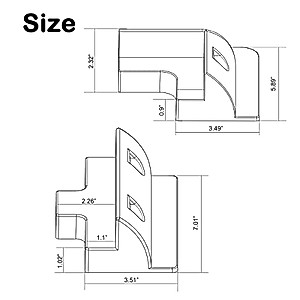 Solar Panel ABS Corner Bracket Roof Drill-Free Mount for RV, Boats, Motorhomes