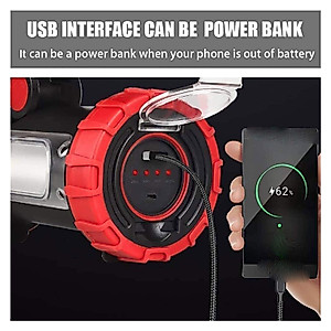 HHWKSJ Emergency Lights, Rechargeable LED Portable Camping Lantern/Flashlight 6000mAh Power Bank with 4 Modes, for Emergency Hiking Home and More
