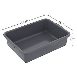 Gainhope 12 Packs Plastic Bus Tubs, 15 L Restaurant Commercial Bus Box