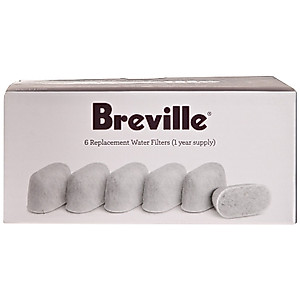 Breville BWF100 Single Cup Brewer Replacement Charcoal Filters White