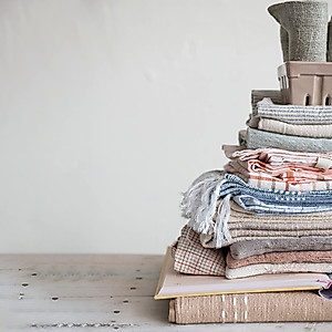 Creative Co-Op Cotton Grid Pattern, Set of 3, Multicolor Tea Towel, Multi