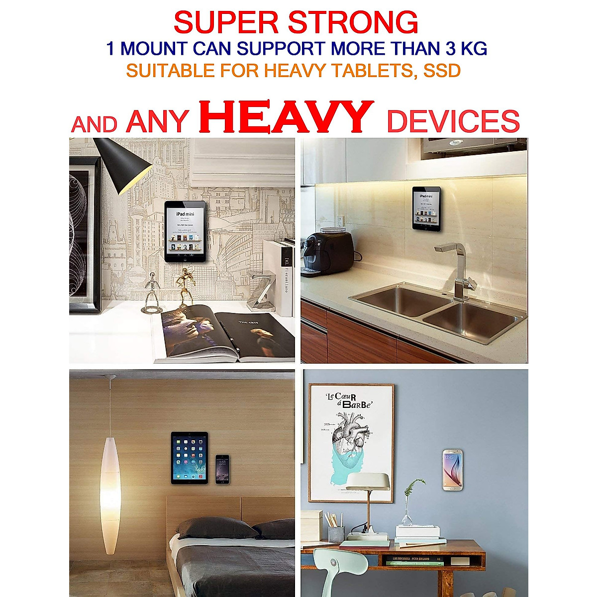 SALEX Compatible with Magsafe Car Mount for Dashboard, Wall, Fridge, Truck, Mirror 2 Pack. Stick On Magnetic Phone Mount for iPhone 15 14 Plus 13 Pro Max 12 Mini. Flat Magnet Dash Phone Holder