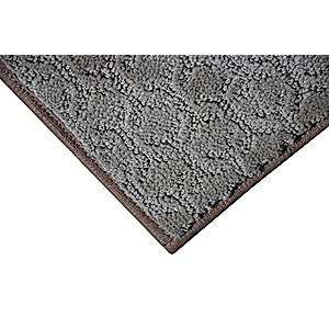 Furnish my Place Abstract Contemporary Geometrical Honeycomb Textured Modern Plush Two Tone High Low Pattern Rug, Round Rug, Pet-Friendly Carpet, Abstract Rug, Made in USA - Valid Brown, 2' Round