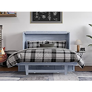 AFI,Northfield Murphy Bed Chest, Full, Driftwood