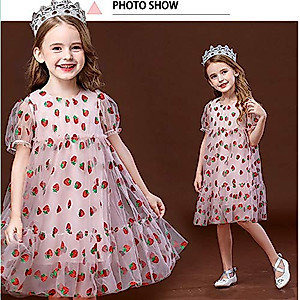 Yuanchuan Shiny Strawberry Glitter Tulle Rolls 6 inch x 10 Yards (30 feet) Tulle Rolls Spool Fabric Tutu for DIY Skirts Wedding Gift Wrap Sewing Crafting Bow Bridal Decorations Birthday Party(White)