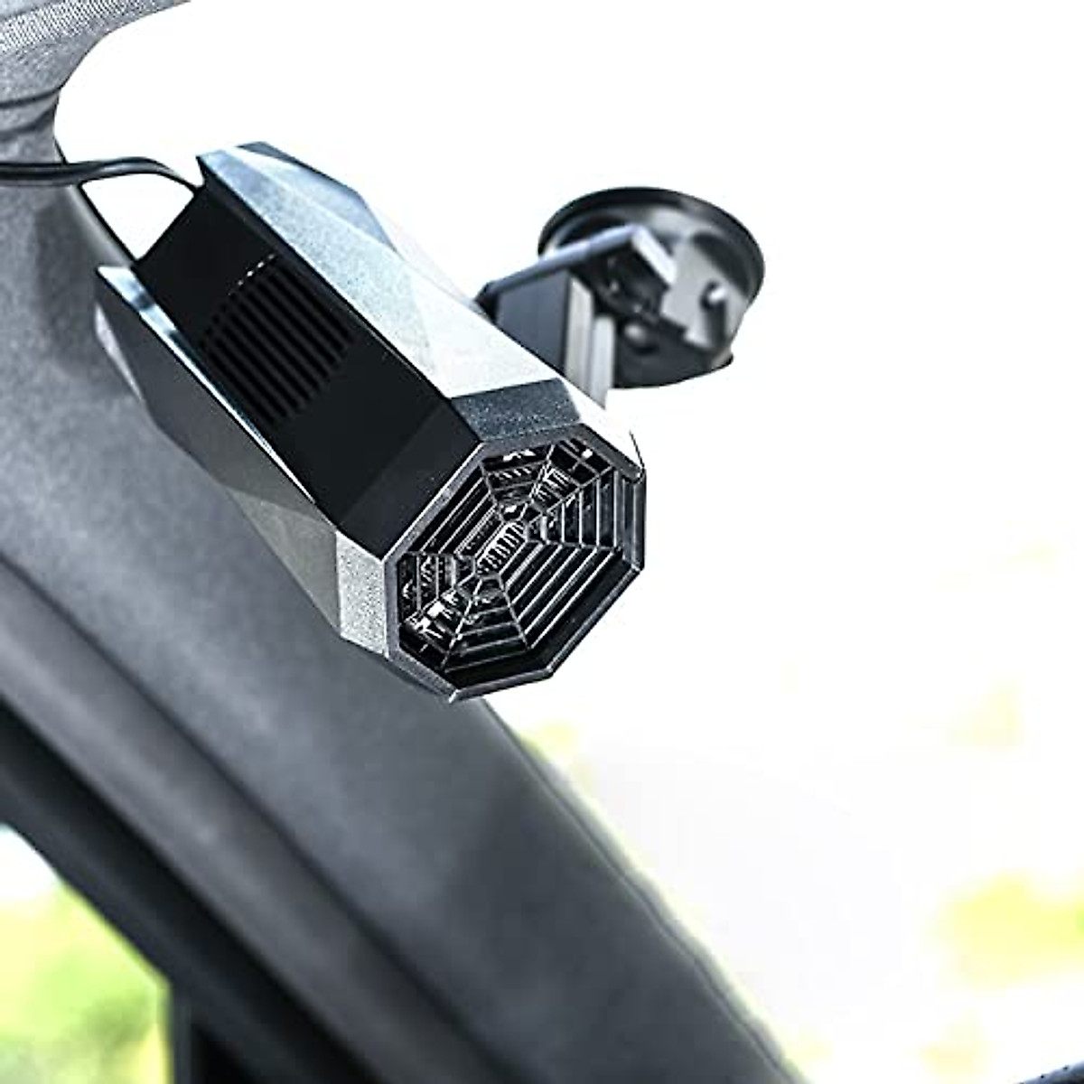 Portable Car Heater, Auto Heater Fan, Car Defogger, Fast Heating Quickly Defrost Defogger 12V 150W Auto Ceramic Heater Fan 3-Outlet Plug in Cig Lighter(Black).