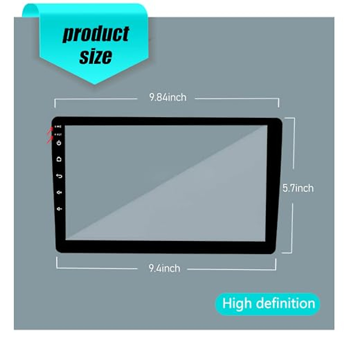 UGSHY Pack-1 Car Navigation Tempered Film, 10.1"-10.2" Touch Screen Tempered Glass Protective Film, Suitable for Most Models (Transparent)