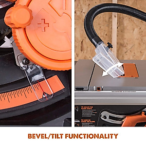 Evolution Power Tools RAGE 5-S Table Saw Multi-Material Cutting, Cuts Wood, Plastic, Metal & More, TCT Blade Included 10"