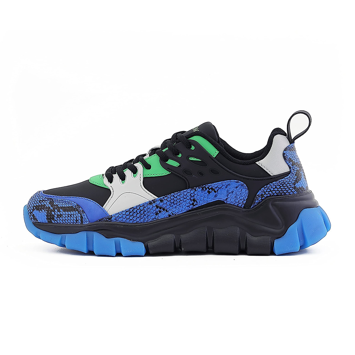 Mazino Sphene Fashion Chunky Sneakers for Men -Men's Athleisure Casual Shoes in (Blue/Green /13)