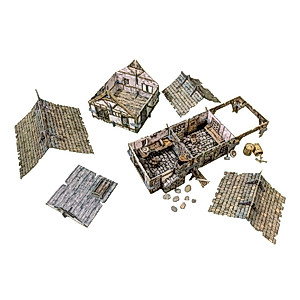 Battle Systems – Modular Fantasy Scenery – Perfect for Roleplaying and Wargames - Multi Level Tabletop Terrain for 28mm Miniatures – Colour Printed Model Diorama – DND Warhammer (Blacksmith's Forge)