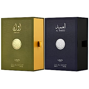 Lattafa Perfumes Awaan & Al Ameed Value Pack Lattafa Pride EDP - Eau De Parfum Unisex 100ml(3.4 oz) | Bergamot, Orange, Jasmine, Orange Blossom, Sandalwood, Patchouli, Musk