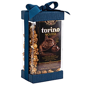 Hammont Clear Plastic Gift Boxes (6 Pack) Bakery Boxes with Base, Lid & Ribbon | For Cakes, Pastries, Cupcakes & Party Favors (Navy Blue, 7.5x3.75x2.5”)