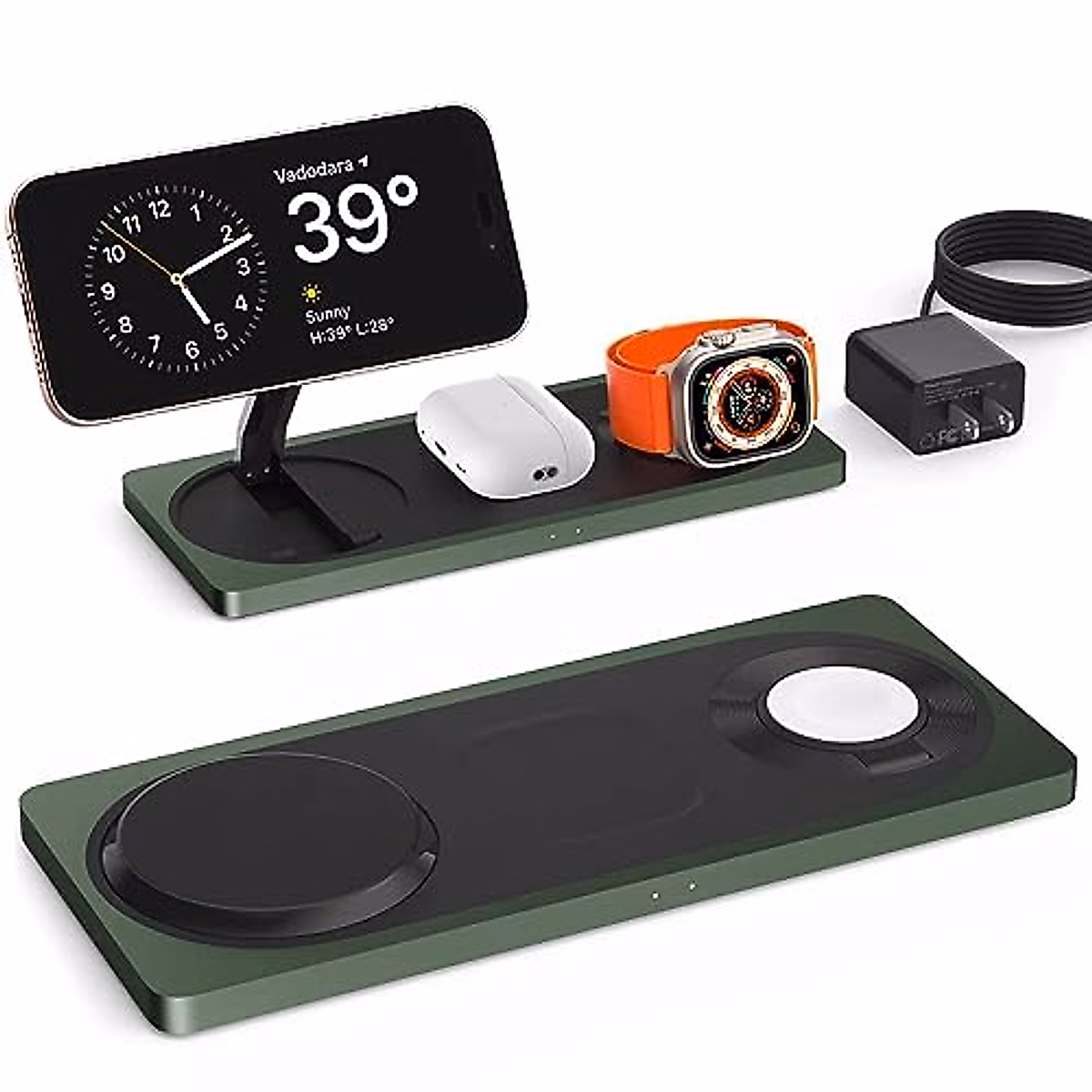 3 in 1 Wireless Charging Station for Apple Device,22W Fast Mag-Safe Charger Stand，Magnetic Wireless Charging Station for iPhone 14 13 12 Pro Max/Plus/Pro/Mini,Apple Watch 8/7/6/5/4/3/2/SE, Airpods