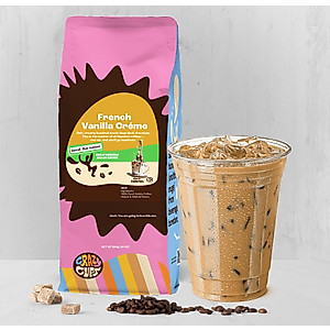 Crazy Cups Decaf Flavored Ground Coffee, French Vanilla Crème, Brew Hot or Iced Coffee, 10 Oz Bags, 3 Pack