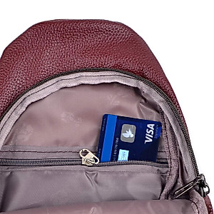 WESTEND Synthetic Leather Crossbody Sling Bag Backpack with Adjustable Strap