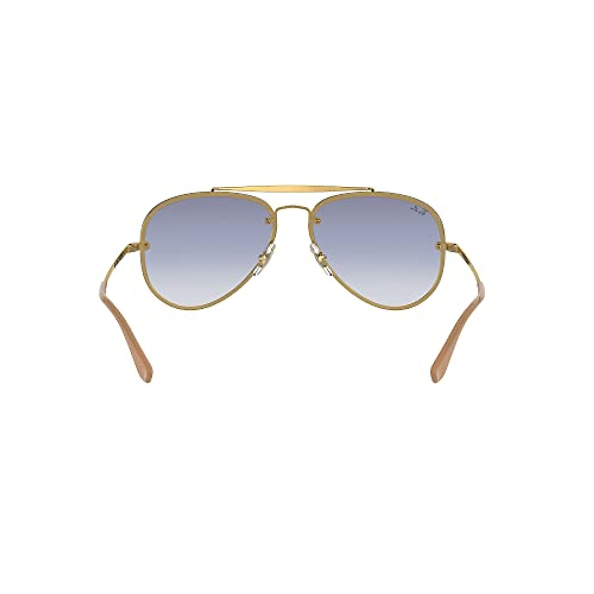 Ray-Ban RB3584N Blaze Aviator Sunglasses, Gold/Clear Gradient Light Blue, 61 mm