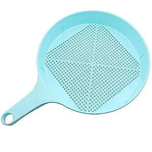 ZYAMY 1/8 Inch 3mm Plastic Garden Riddle Sieve Mesh Sand Sieves Gardening Tool Soil Sieve Flower Nursery, Blue