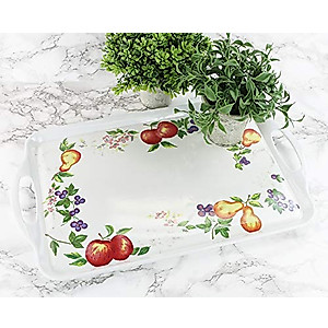 Reston Lloyd Melamine Serving/Ottoman, Rectangular Tray, Chutney