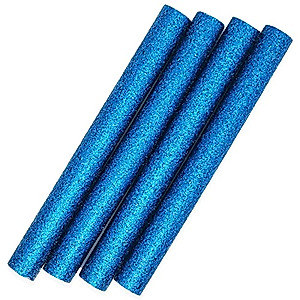 20pcs 11mmx100mm Glitter Blue Glue Sticks for Glue Gun,Hot Glue Gun Refill Sticks for Handmade Craft DIY Project