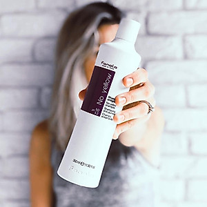 Fanola No Yellow Shampoo & Mask 11.8 oz / 2pk - Purple Anti-Brass Toner for Blonde, Silver, Gray & Highlighted Hair - Color Depositing Mask to Remove Brassiness from Bleached Locks