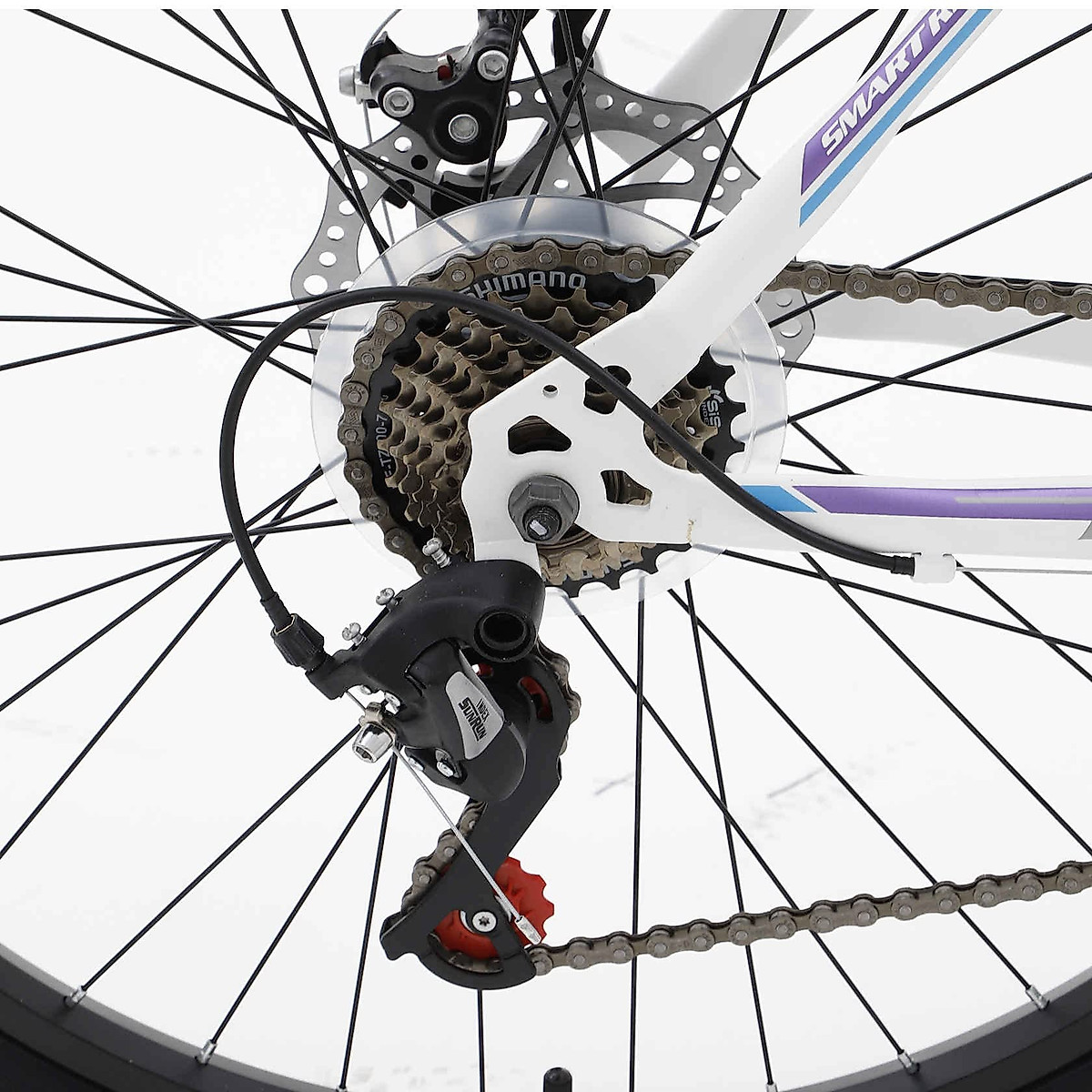 KADOCHNIKOVA Mens and Womens Hybrid Bike, 21 Speed, 26-Inch Wheels, Step-Through or Step-Over Frame, Front and Rear Fenders (Purple)