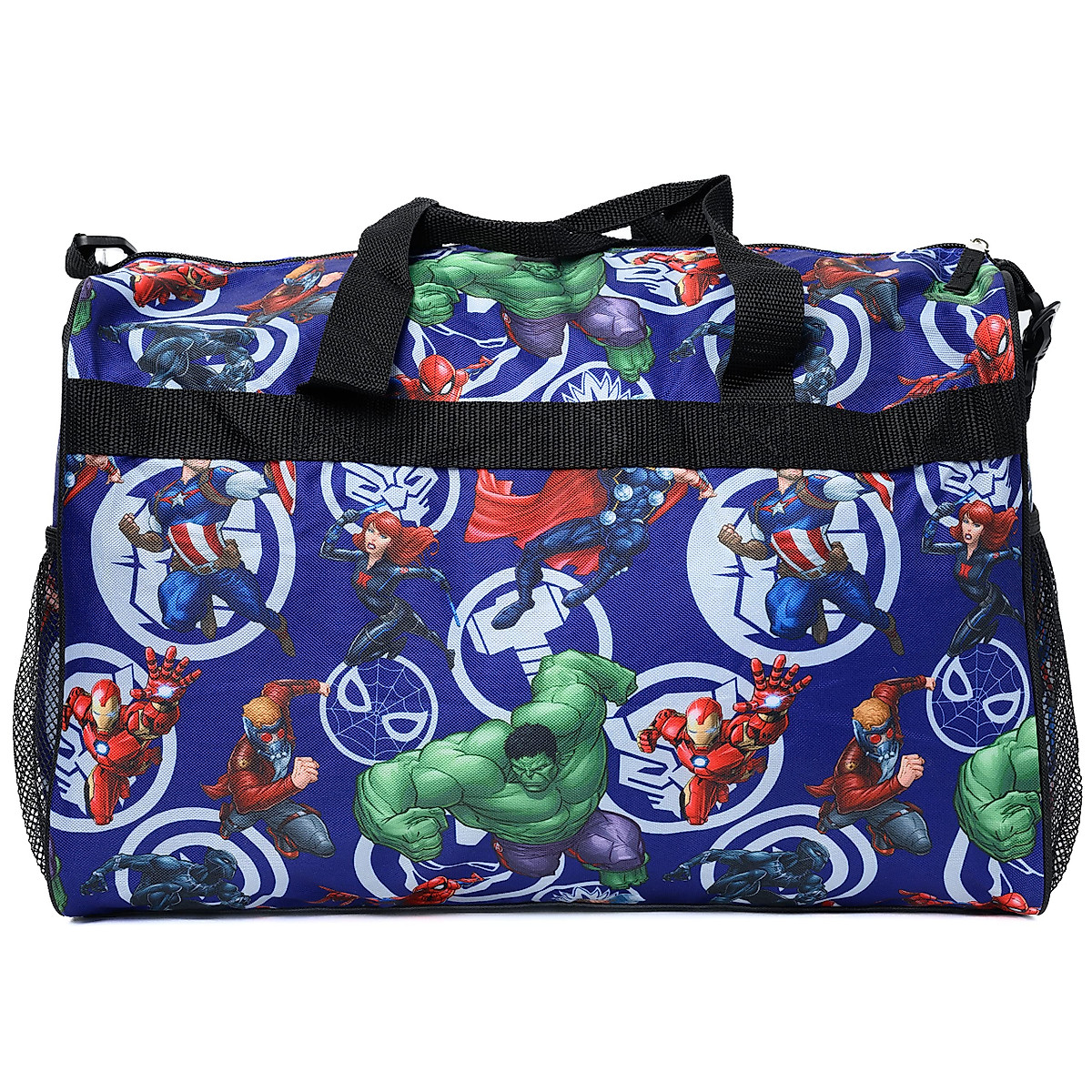 Marvel Duffel Travel Bag Spider-man Thor Hulk Iron Man All Over Print (Avengers)