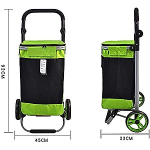 Shopping Trolley on Wheels Multi Function Shopping Cart 2-Wheel Collapsible Foldable Trolley Grocery Cart Shopper Luggage Cart Storage Hand Trucks,#1 ,