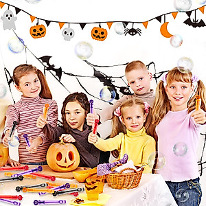 ShyLizard 80PCS Halloween Party Favor, Halloween Bubble Wands for Kids, Halloween Trick or Treat Toys, Halloween Goodies Bag Fillers, Halloween Pinata Fillers, Mini Bubble Wands for Halloween Party