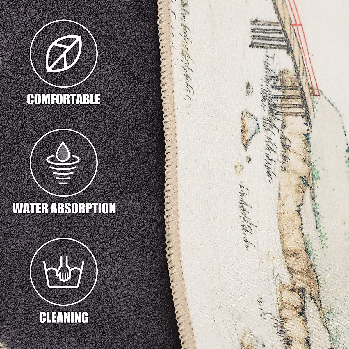 Kichvoe 2pcs Chinese Style Kitchen Tea Towels Chinoiserie Dish Towels Kitchen Bar Towels Large Plate Cloth Gongfu Tea Tray Mat Kung Fu Tea Accessory Set (Style 2)