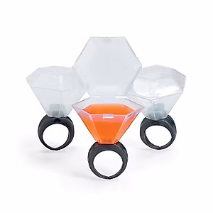 Plastic Wedding Ring Shot Glass (24, clear)
