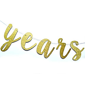 17 Years Loved Banner Sign Gold Glitter for 17th Birthday Party Decorations Anniversary Decor Pre-assembled Bunting Photo Booth Props