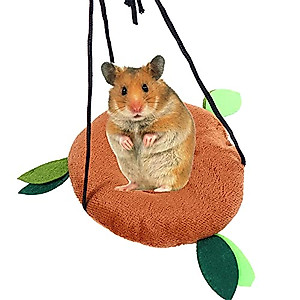Hamster Bed Hamster Bed Toys,Winter Guinea Pig Pet Swing Playing Hanging Soft Sleeping Hut Cage Rope(Hammock)