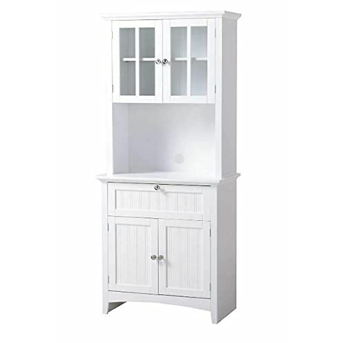MAXCBD Nightstand Bedside Table Drawer Cabinet Kitchen Buffet Bar Table Small China Cabinet Storage Pantry Drawers White Elegant Kitchen Hutch White Finish Storage Tower Dresser