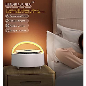 Air Purifiers - Air Purifier for Home, H13 HEPA Air Purifier with Washable Air Filter, Smart Air Cleaner with Night Light for Bedroom, Office and Travel.