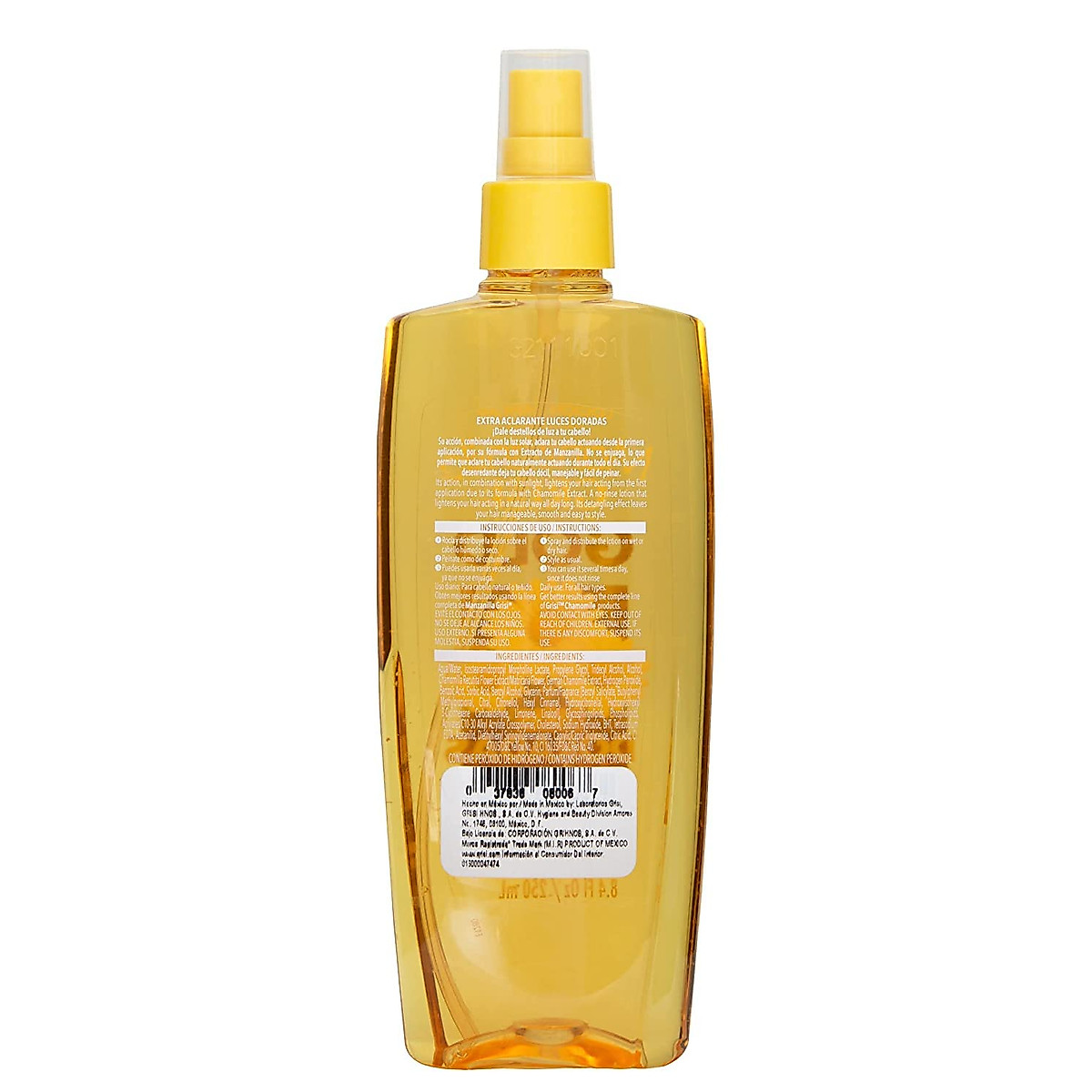 Manzanilla Grisi Hair Lotion Gold, Hair Lotion with Chamomile Extract, 2-Pack of 8.4 FL Oz, 2 Spray Bottles