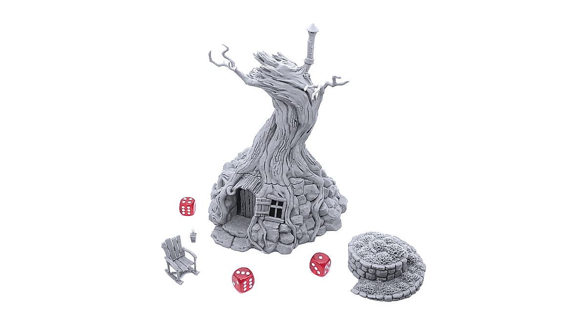 Witch's Hovel DND Terrain - Compatible Miniature Wargaming Scenery