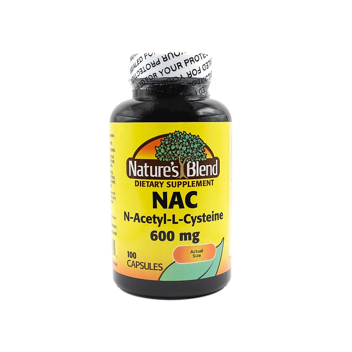 Nature's Blend NAC Supplement N-Acetyl-L-Cysteine 600mg 100 Capsules - Immune Support, Antioxidant for Cellular Health