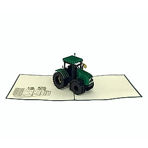 ETA 3D Tractor Pop Up Card, 3D Birthday Vehicles Pop up Card for Grandpa Father Dad Husband Son Friend, 3d Pop Up Card for Father Day, H12
