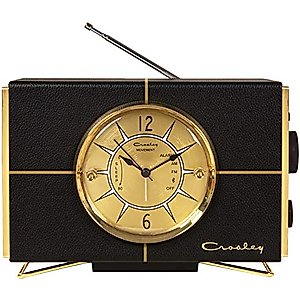 Crosley CR3038A-BK Lewis Retro AM/FM Bluetooth Tabletop Radio, Black