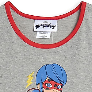 Miraculous Ladybug Big Girls Tulle Dress Red/Gray 10-12