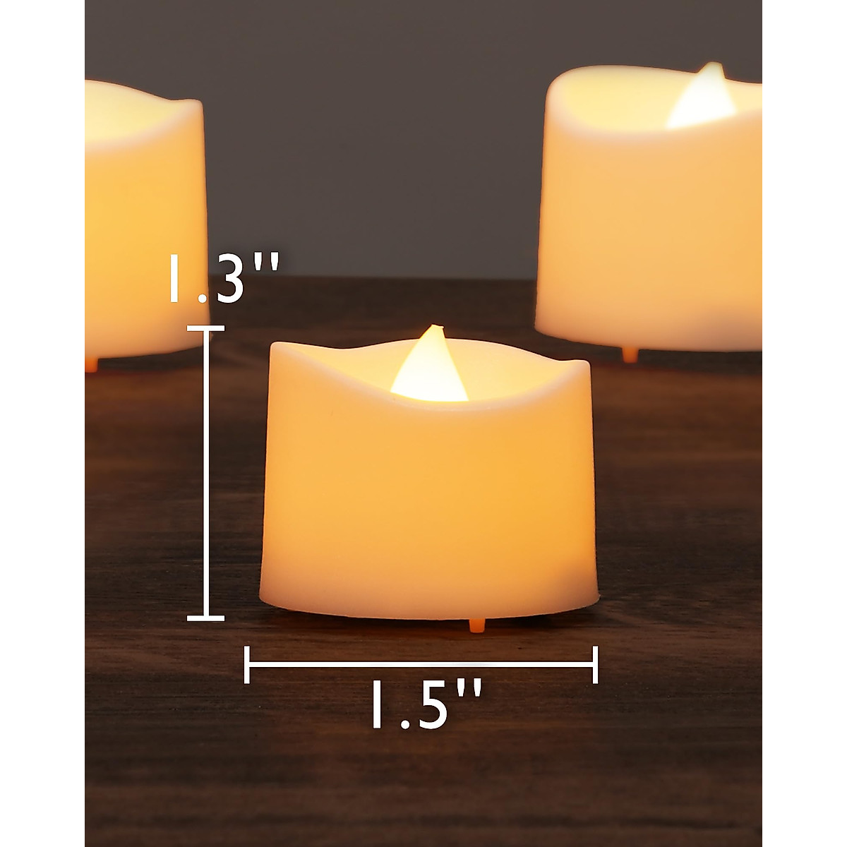 Homemory 12-Pack Flameless LED Tea Lights Candles Battery Operated, 200+Hour Fake Electric Candles TeaLights for Votive, Aniversary, Wedding Centerpiece Table Decor, Funeral, Halloween, Christmas