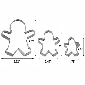 Funny Gingerbread Man Cookie Cutters, Boy and Girl Cookie Cutter Set Molds, 6 Piece