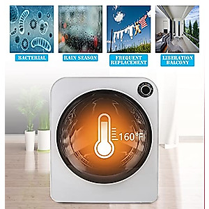 11Lbs 2.6 cu.f Electric Portable Clothes Dryer - LINKLIFE Portable Tumble Clothes Laundry Dryer, Stainless Steel Drum, Mechanical Control