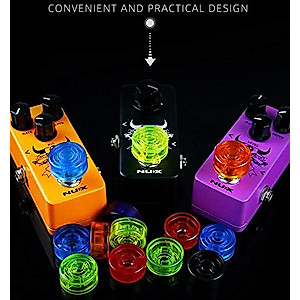 Dopro Guitar Effect Pedal Footswitch Toppers Effect Foot Nail Caps Pedal Protection Cap with Multi Colors 8-Pack