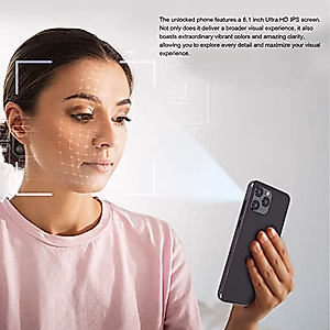 Bewinner I13pro Max Unlocked Smartphone, 6.1In HD Screen 4G 64G Dual SIM Card Mobile Phone 4G Net Unlocked Cellphone for Android 11 4000mAh Battery(Black)