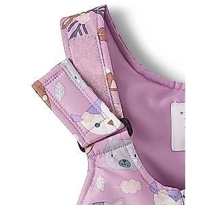 The Children's Place,and Toddler Girl 2 Piece Set Snowsuit, Jacket and Bib Overall Pant,LILAC DUST | Woodland Critters_Lilac Dust,18-24 Monts