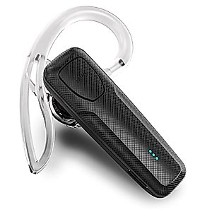 IDOERLEETEK Bluetooth Headset, S30 Bluetooth Earpiece Wireless Handsfree V5.1 Ultralight with Microphone 16 Hours Driving Headset Compatible with iPhone Android Cell Phone Laptop Tablets - Black