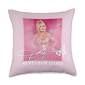 Dolly Parton Sent from Above Throw Pillow, 18x18, Multicolor